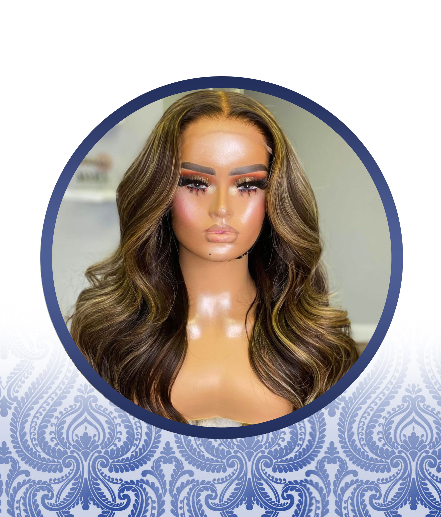 22" Highlighted Bodywave Middle Part Lace Wig - The Wig Factory SA