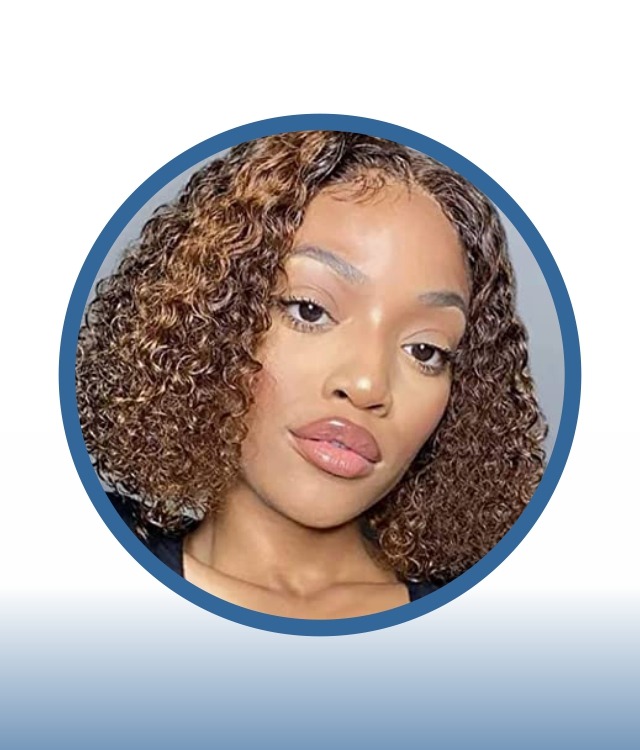 10" Deepwave Layered Highlighted Brazilian Middle Part Wig - The Wig ...