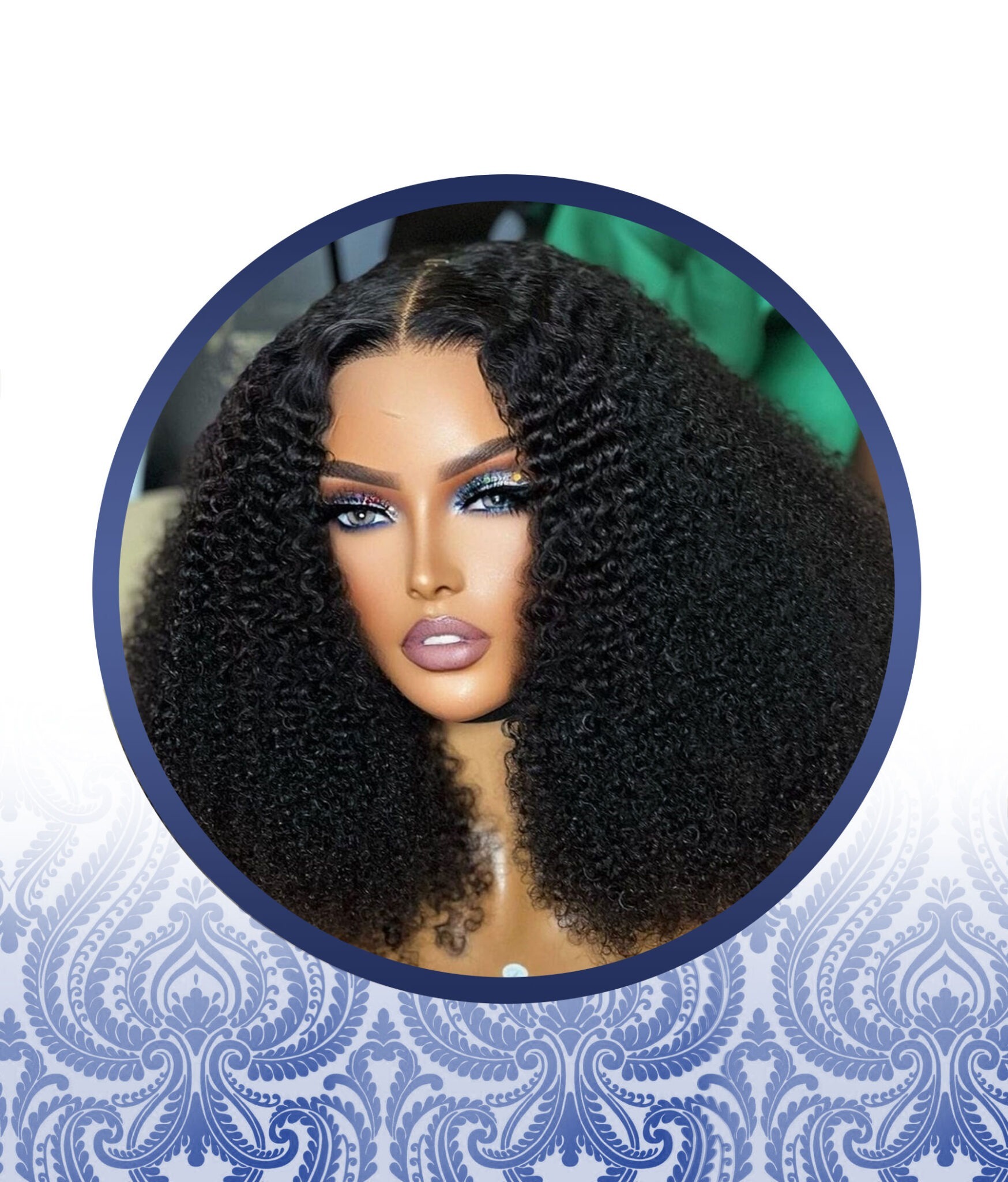 16" 4x4 Deep Curl Wig - The Wig Factory - Machine Made Wigs