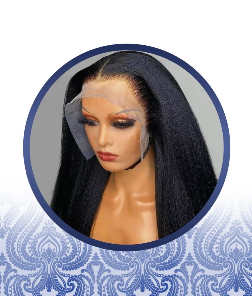 28" Kinky Straight Full Frontal Lace Wig - The Wig Factory - Machine ...