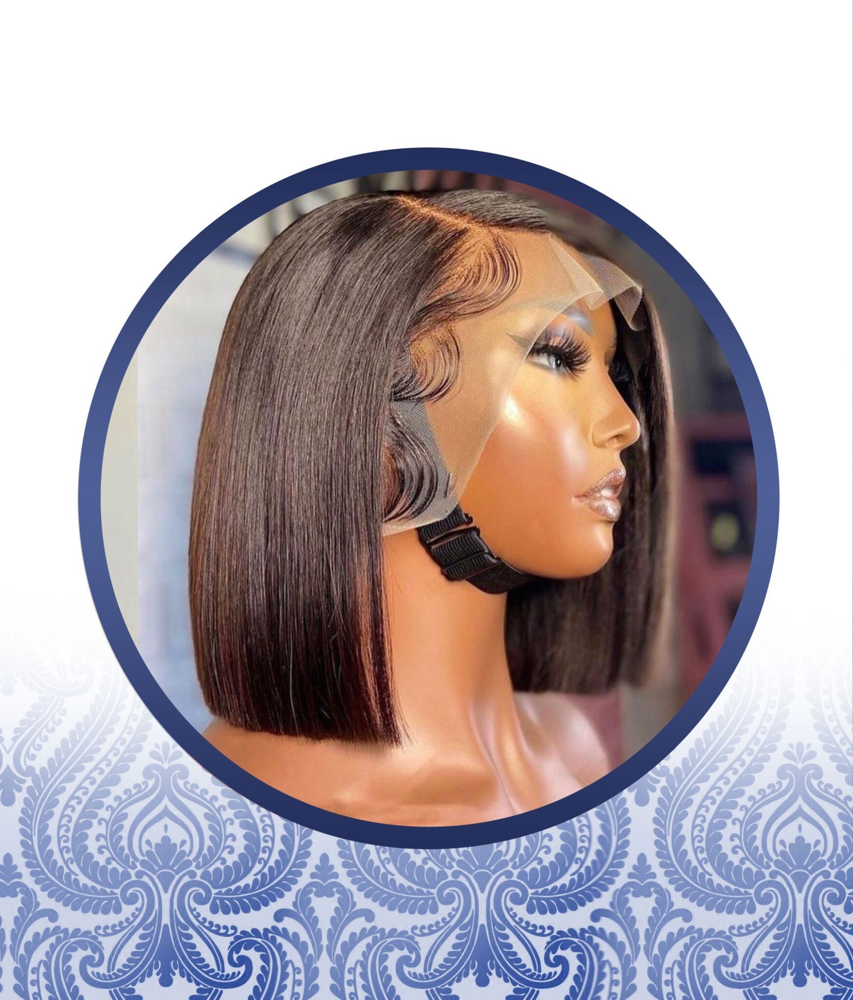 8" Ready-to-Wear Glueless Lace Frontal Bob Grd14A Wig - The Wig Factory ...